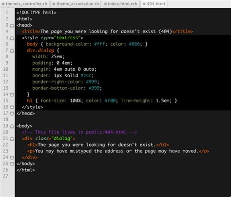 Rails Textmate Themes Via Astonj