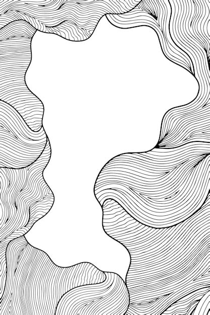 Premium Vector Vector Abstract Line Art Wavy Smooth Flowing Dynamic Black Gradient