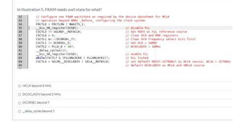 Solved In Illustration FRAM Needs Wait State For What Chegg