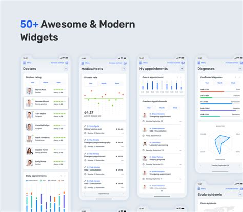 Medical App Dashboard Medux Light Ui Kit Websites Ux And Ui Kits Ft Ui And Dashboard Envato