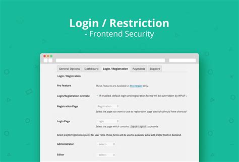 wp user frontend registration user profile membership content