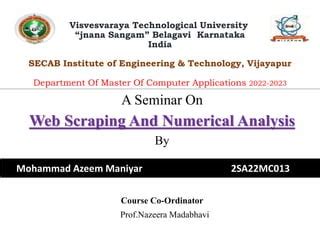Python Seminar Of Data Analytics Using Python PPTX Internet Computing