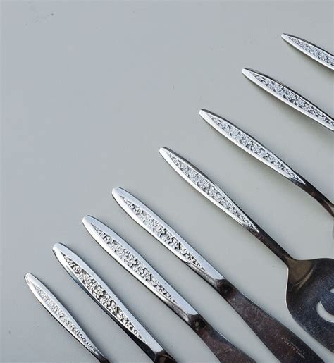Customecraft Stainless Cus 5 Pattern Mixed Lot Of 8 Pieces Etsy