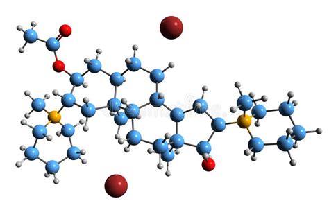 3d Image Of Dacuronium Bromide Skeletal Formula Stock Illustration Illustration Of Skeletal