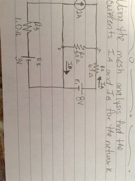 Solved Using The Mesh Analysis Find The Currents I A And I B Chegg