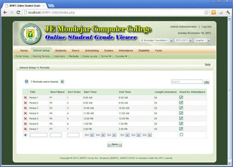Online Student Grade Viewer Using Php And Mysql Sourcecodester