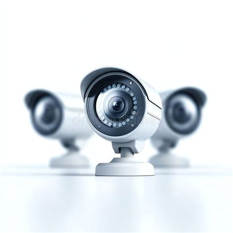 A Modern Security Camera Setup Positioned Neatly On A Clean Surface Showcasing Advanced