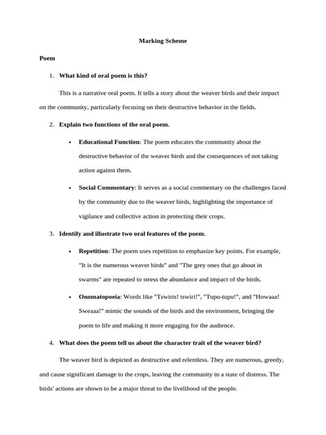 marking scheme pdf