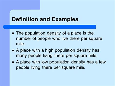 Population Density Definition