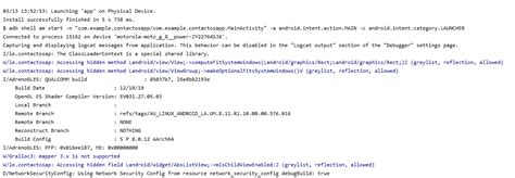 error desconocido al compilar aplicación en dispositivo android stack