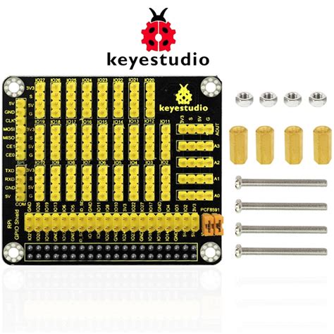 HAT GPIO Para Raspberry Pi Expansor De IOs PCF Keyestudio KS