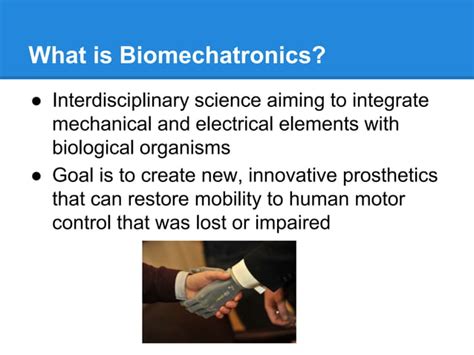 Biomechatronics 103 1 Ppt