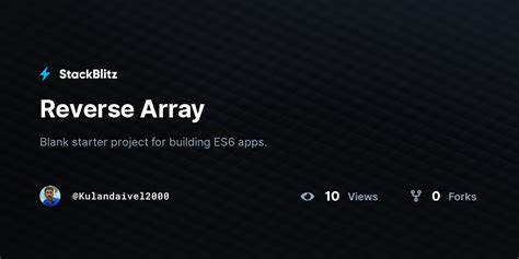 reverse array stackblitz