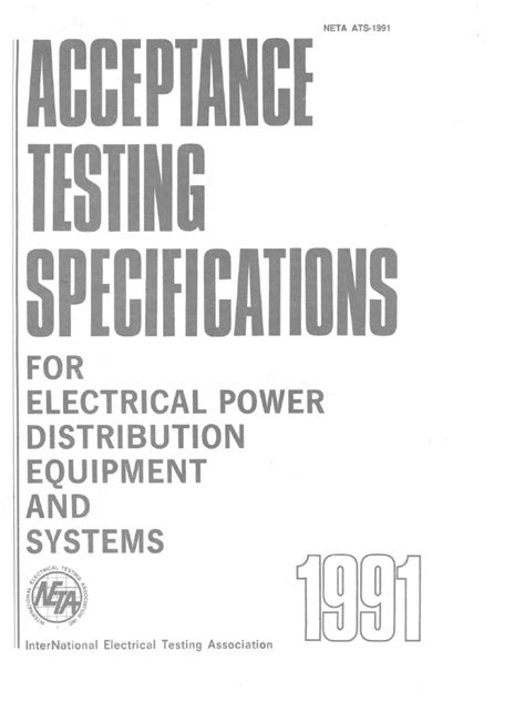 Neta Ats 1991 Acceptance Testing Specs Pdf