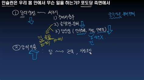 인슐린은 우리 몸 안에서 무슨 일을 하는가 포도당 측면에서 Youtube