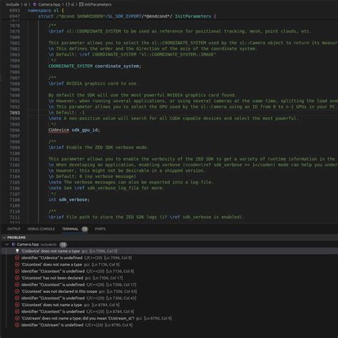 issues starting sample code for zed sdk stereolabs forums