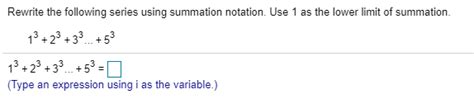 Solved Rewrite The Following Series Using Summation
