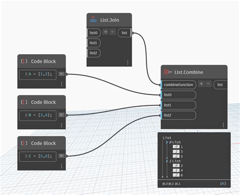 Combine Lists Logic Dynamo