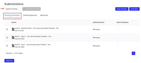Submitting Data For Approval — Rtmis Documentation