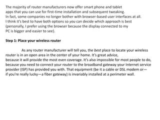 WiFi Hotspot Wireless Router PPT