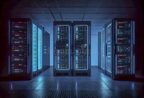 connection network in servers and storage systems in data center rooms