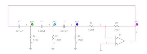 Rc Phase Shift Oscillator Using An Inverting Amplifier Multisim Live
