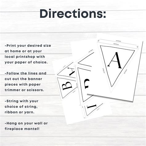 DIY Printable Banner Simple Flag Buntings For Celebrations Birthday Shower And Holiday Party