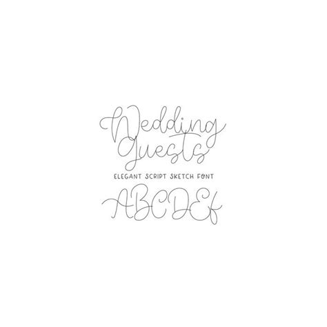 Bfc Wedding Guests Sketch Elegant Beautiful Cursive Sketch Font446674 Bfc Wedding Guests Sketch Elegant Beautiful Cursive Sketch Font446674