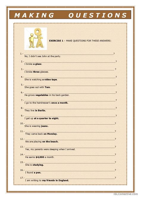 Questions English Esl Worksheets Pdf And Doc