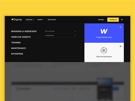 UX Nav Menu Awwwards
