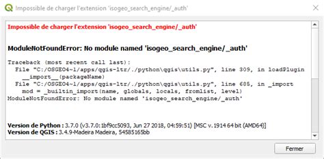 Bug When Installing The Plugin With The Zip Issue Isogeo Isogeo Plugin Qgis GitHub