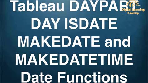 32 Tableau Date Function Full Course Below Link Online Training App Below Link Youtube