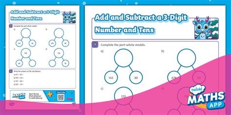Y3 Add And Subtract A 3 Digit Number And Tens Skill Safari