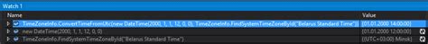 c timezoneinfo converttimefromutc returns incorrect result stack