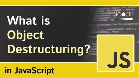 Object Destructuring In Javascript YouTube