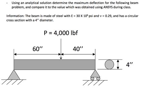 Solved Using An Analytical Solution Determine The Maximum