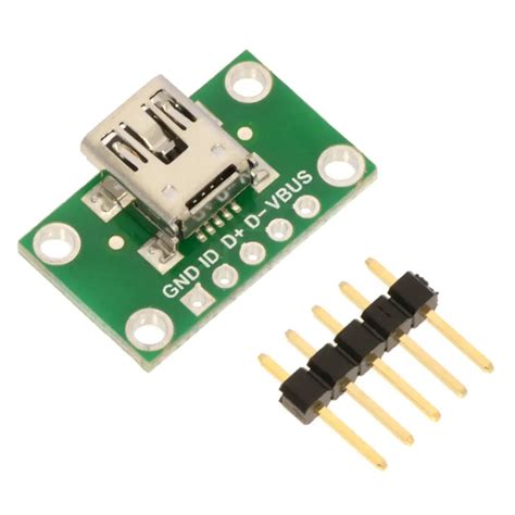 Pololu Usb Mini B Connector Breakout Board Robotshop