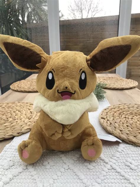 Large 30cm PokÉmon Eevee Plush Toy Soft Cuddly And Collectible Teddy Uk 🇬🇧 £24 99 Picclick Uk