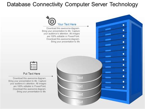 Mc Database Connectivity Computer Server Technology Powerpoint Template PowerPoint
