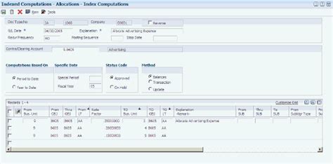 processing allocations