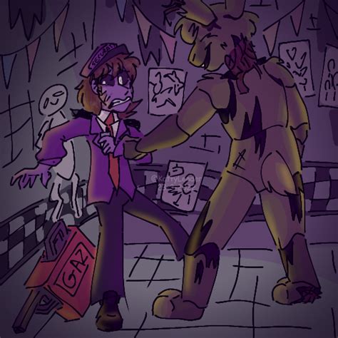 Michael Vs Springtrap Fnaf Fanart By Kattylender On Deviantart