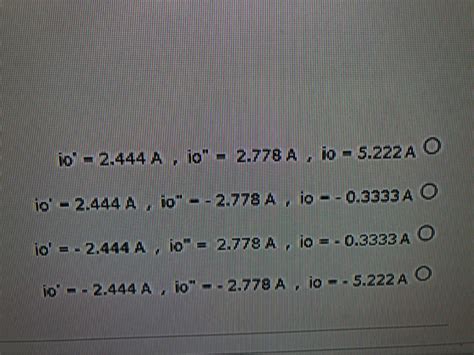 Solved Note You Must Find Io And Io Before Finding Chegg