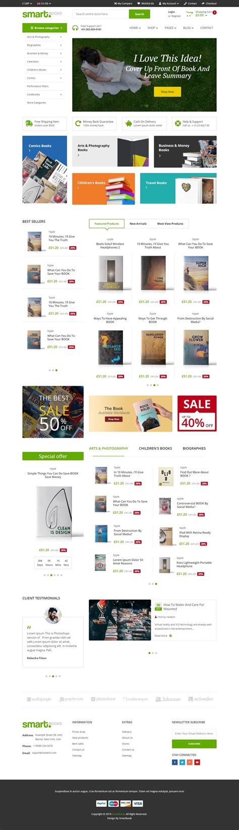 Books Store Html Template Pustok Bookstore Css Templates Html And