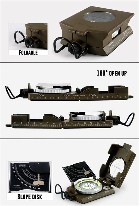 High End American Compass With Scale Level And Slope Meter
