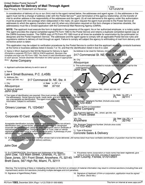 How To Fill Out Usps Form 1583 Pre 2023 Law 4 Small Business L4sb