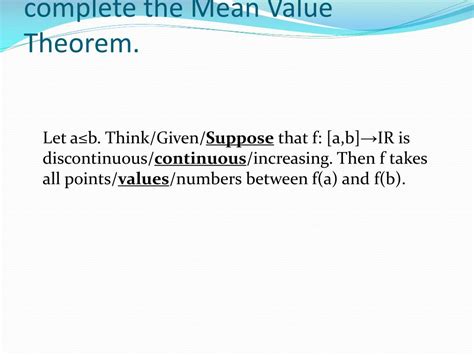 PPT Mean Value Theorem PowerPoint Presentation Free Download ID 2259463