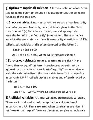 Linear Programming Class Investigatory Project PDF