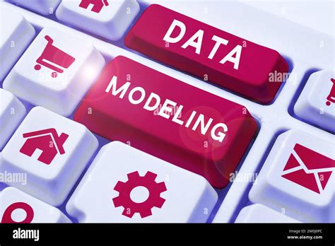 Hand Writing Sign Data Modeling Business Concept Process Of Transferring Data Between Data