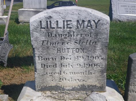 Lillie May Hutton 1905 1906 Find A Grave Memorial