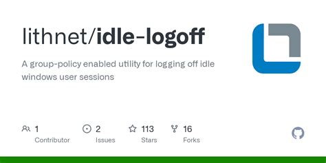 Github Lithnetidle Logoff A Group Policy Enabled Utility For